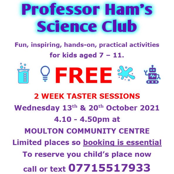 FREE 2 week taster sessions – Professor Ham's Science Club